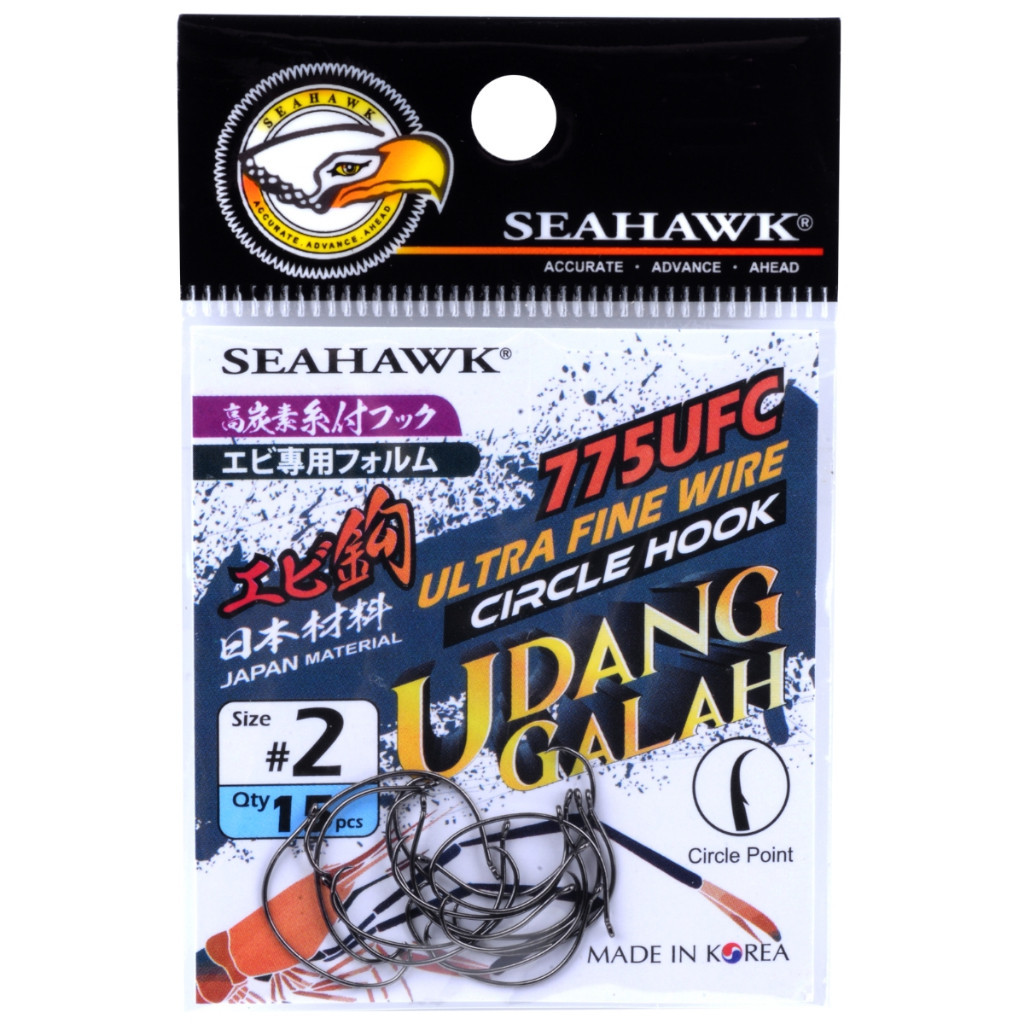 ᴜʟᴛʀᴀ ꜰɪɴᴇ wire】《SHARP 》Udang Galah CIRCLE Hook KOREA Hooks Seahawk ...