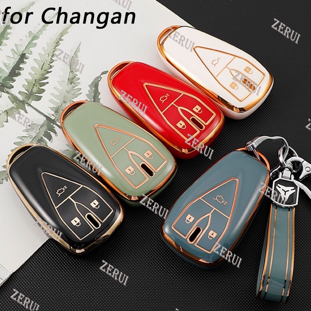 ZR For TPU Car 3Button Remote Key Case Cover Shell Fob for Changan ...