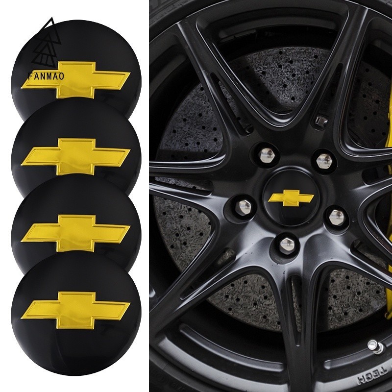 FANMAO4Pcs Metal Car Emblem Wheel Hub Center Cap Stickers For Chevrolet ...