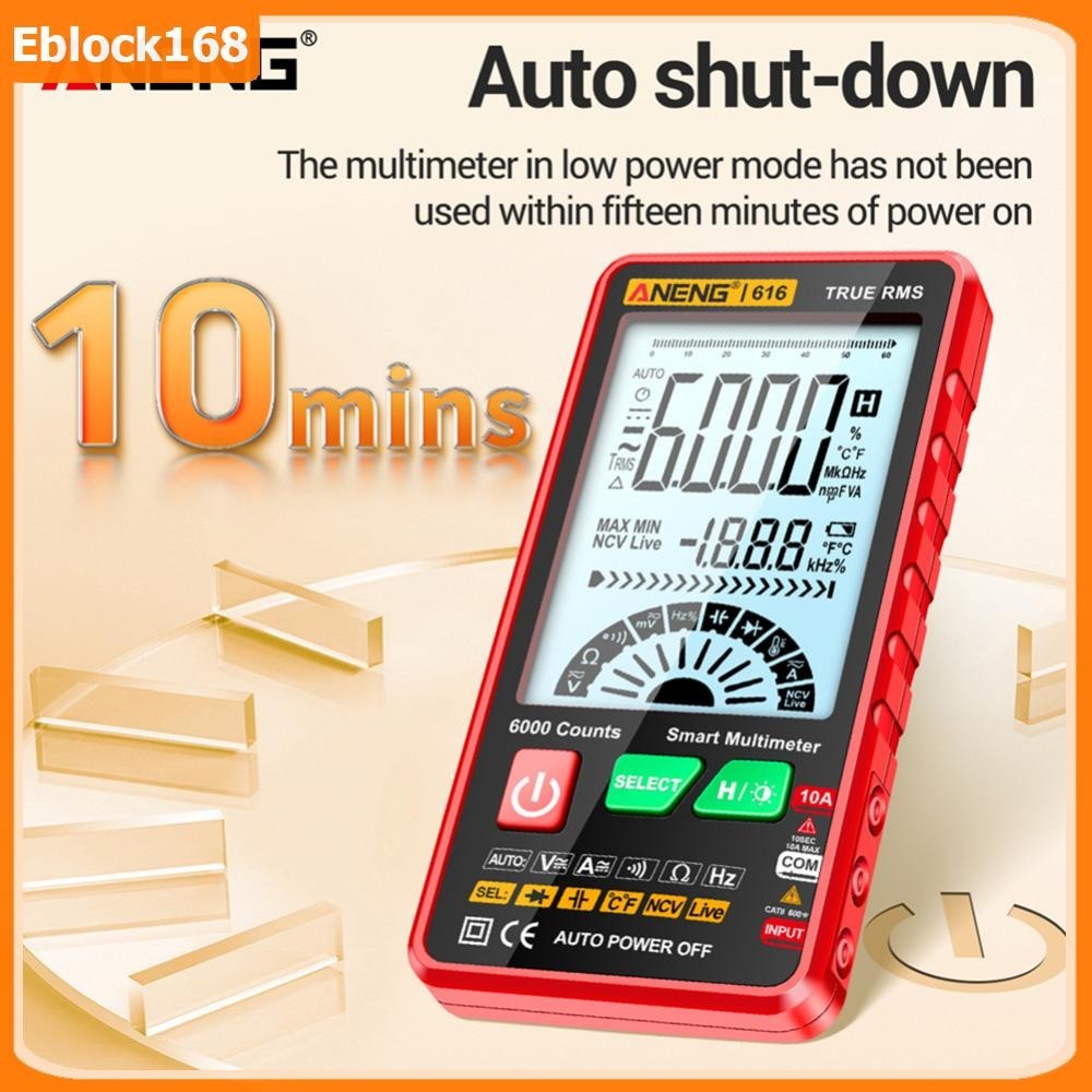 【Fast Delivery】 ANENG 616 Mini Digital Multimeter 6000 Count AC/DC ...