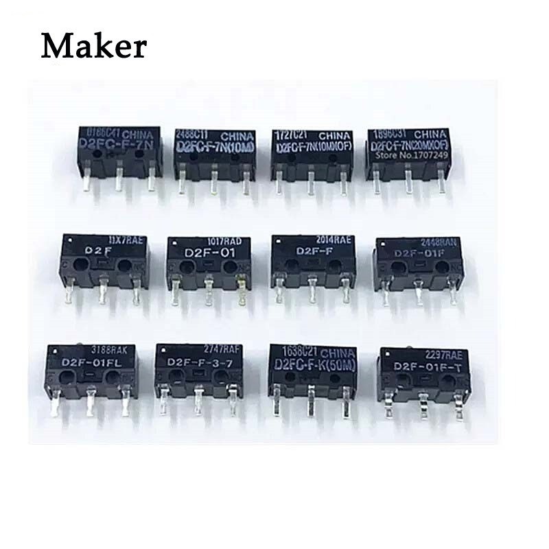 2Pcs Mouse Micro Switch D2FC-F-7N D2FC-F-7N(10M)/(OF) D2FC-F-7N(20M)/(OF) D2FC-F-K 50M D2FC-F-K ...
