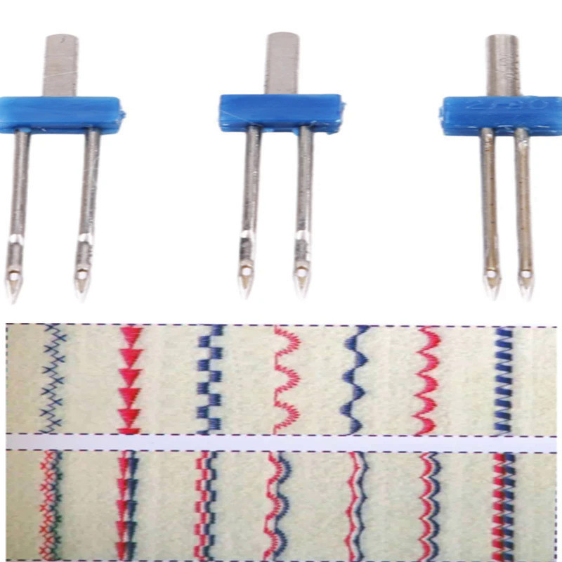 3PCS Sewing Machine Needles Double Twin Needles 2.0/90 3.0/90 4.0/90 ...