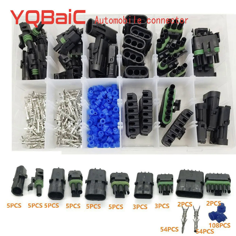 Delphi 2.5mm Waterproof Electrical Wire Connectors 1 2 3 4 6 Pin ...