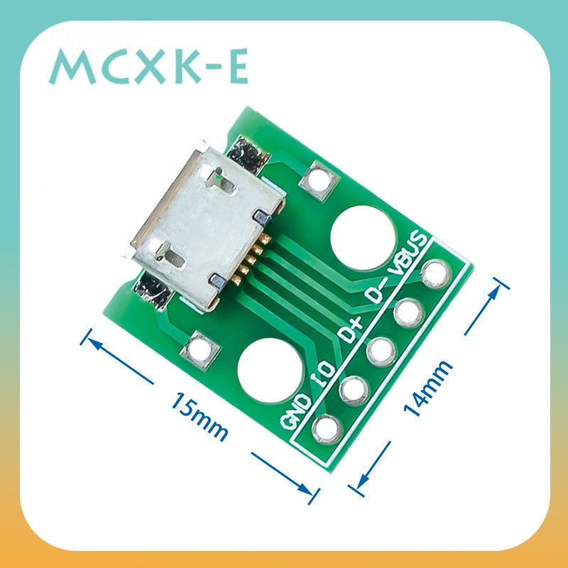 MICRO USB To DIP Adapter 5pin Female Connector B Type PCB Converter ...