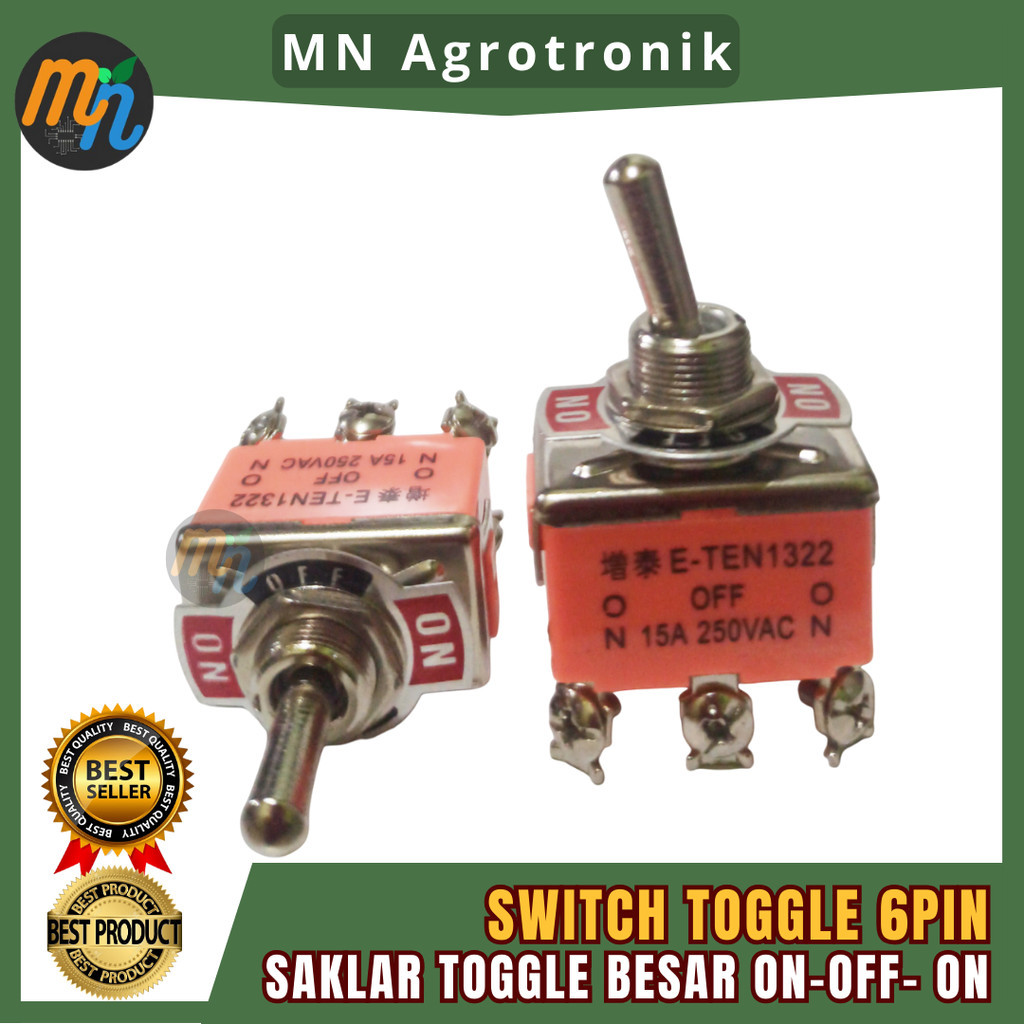 Switch - SWITCH TOGGLE 6PIN LARGE ON-OFF-ON / TOGGLE ON-OFF-ON 6 FEET ...