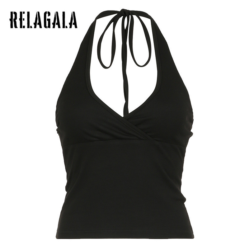 RelaGala Women's 2024 New Fashion Street V Neck Strap Sexy Backless ...