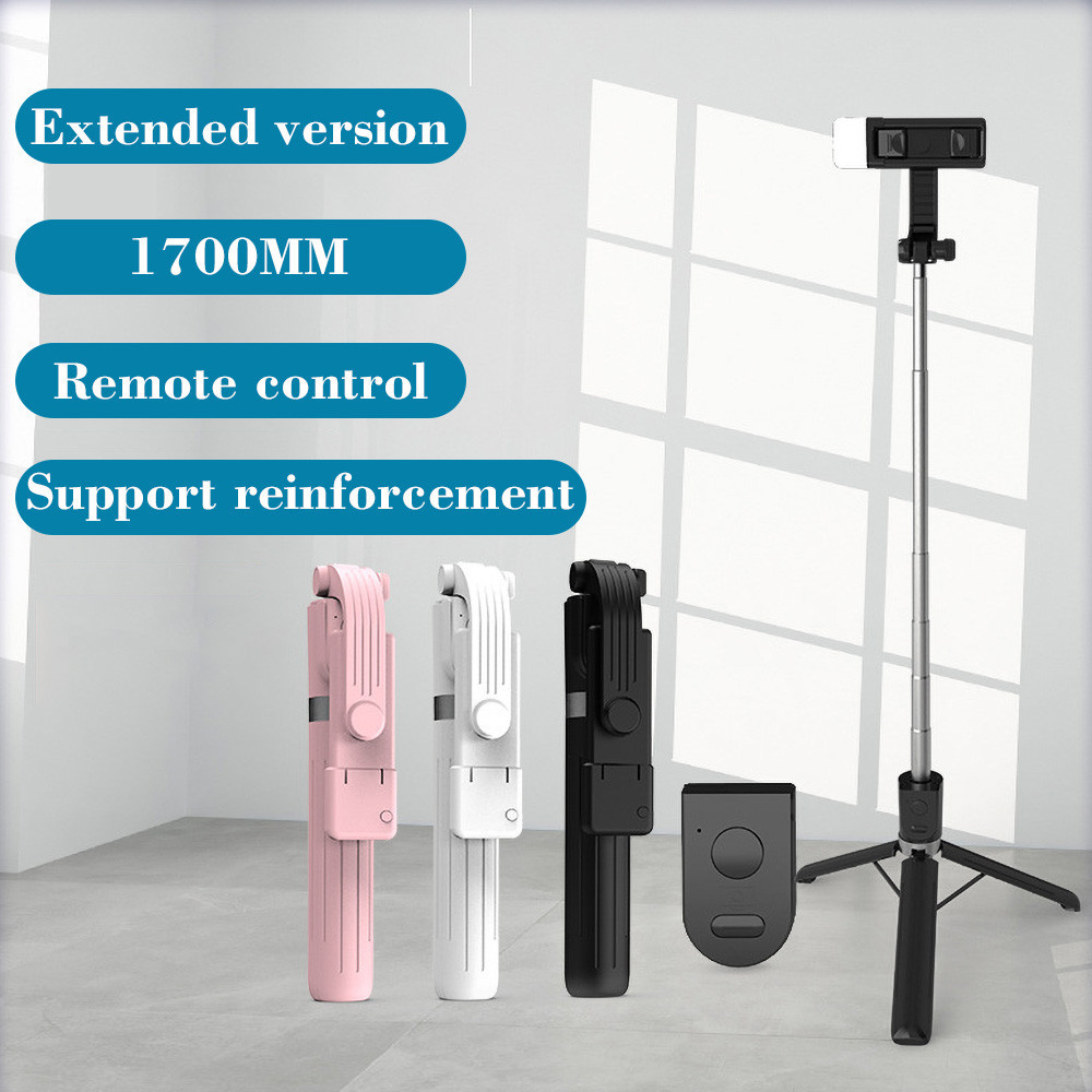 Wireless Bluetooth Selfie Stick Foldable Portable Tripod with Fill ...
