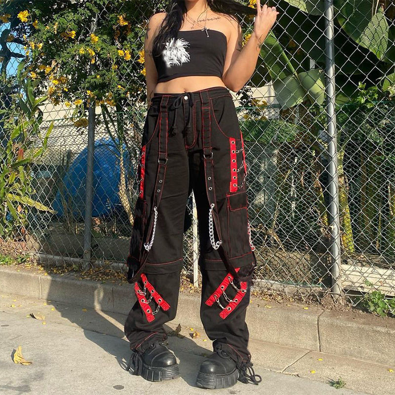 Iamhotty Heavy Industry Design Fried Street Chain Street Dance Pants ...