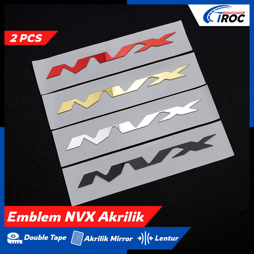 2PCS EMBLEM LOGO NVX EMBLEM 2PCS EMBLEM AEROX NVX ACRYLIC MIRROR ...