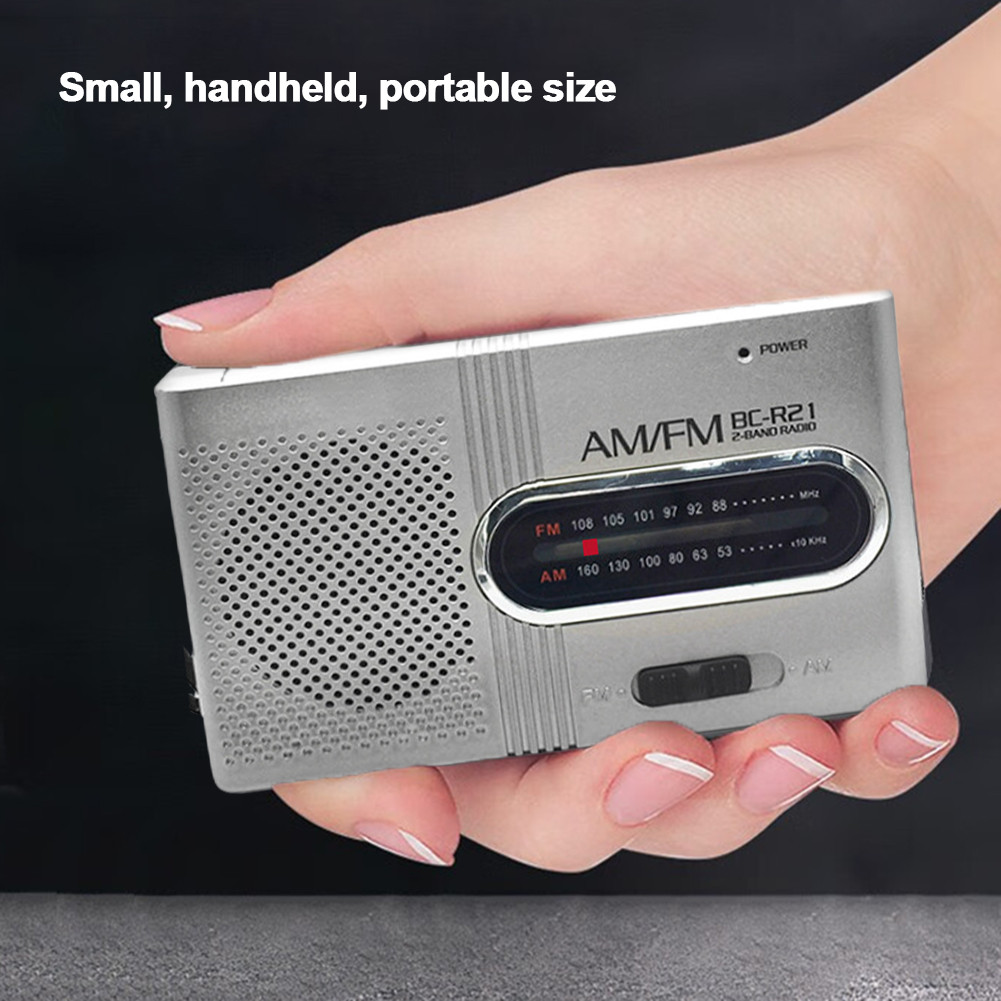 Portable Mini Radio Built-in Speaker Radio Receiver Telescopic Antenna ...