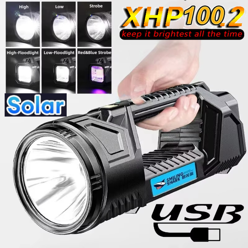 Solar XHP100 LED Searchlight XHP90 Outdoor Multifunction Work Light ...
