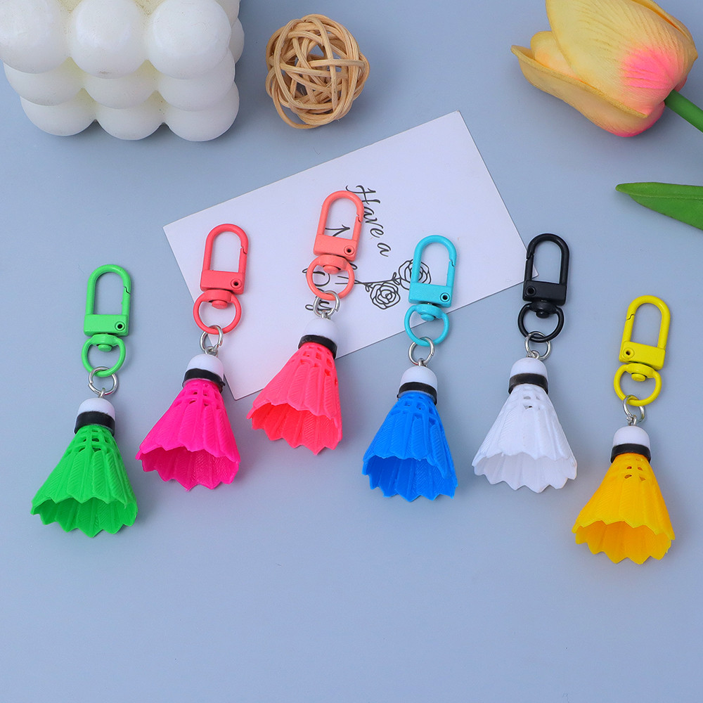 Sports 3D Badminton Keychain Mini Shuttlecock Shaped Keyring Women Men ...