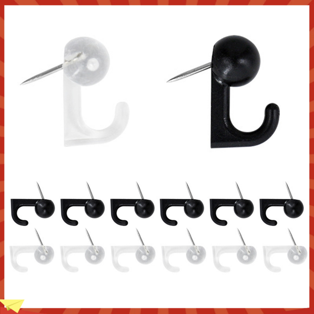 GH| Map Pin with Plastic Box Cork Board Pin 50pcs Push Pin with Hook ...