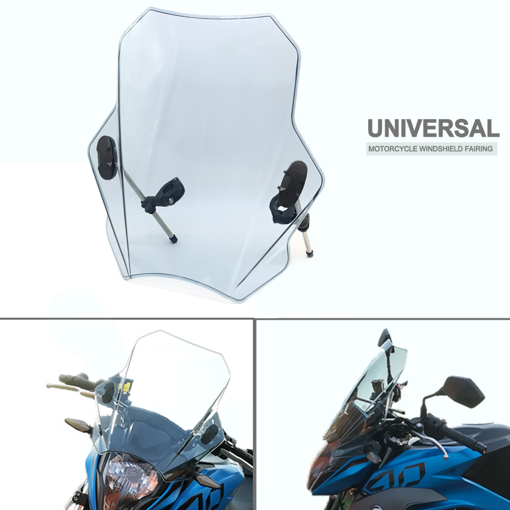 Universal Motorcycle Windscreen Windshield Covers Deflector For YAMAHA ...