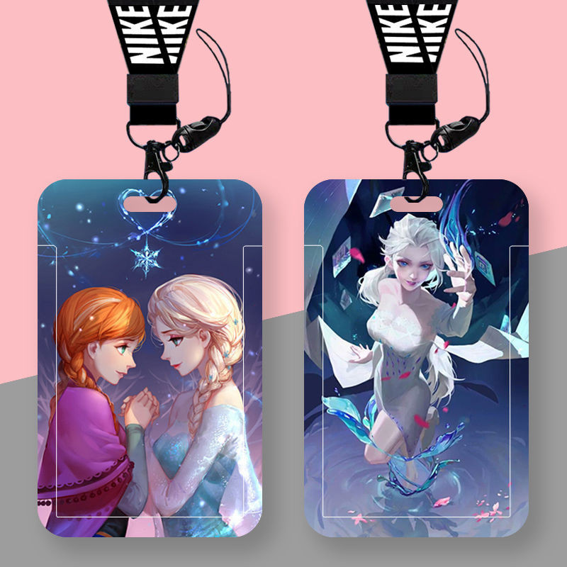 Frozen Elsa Student Water Card Meal Card Holder Bus Subway Card Holder ...