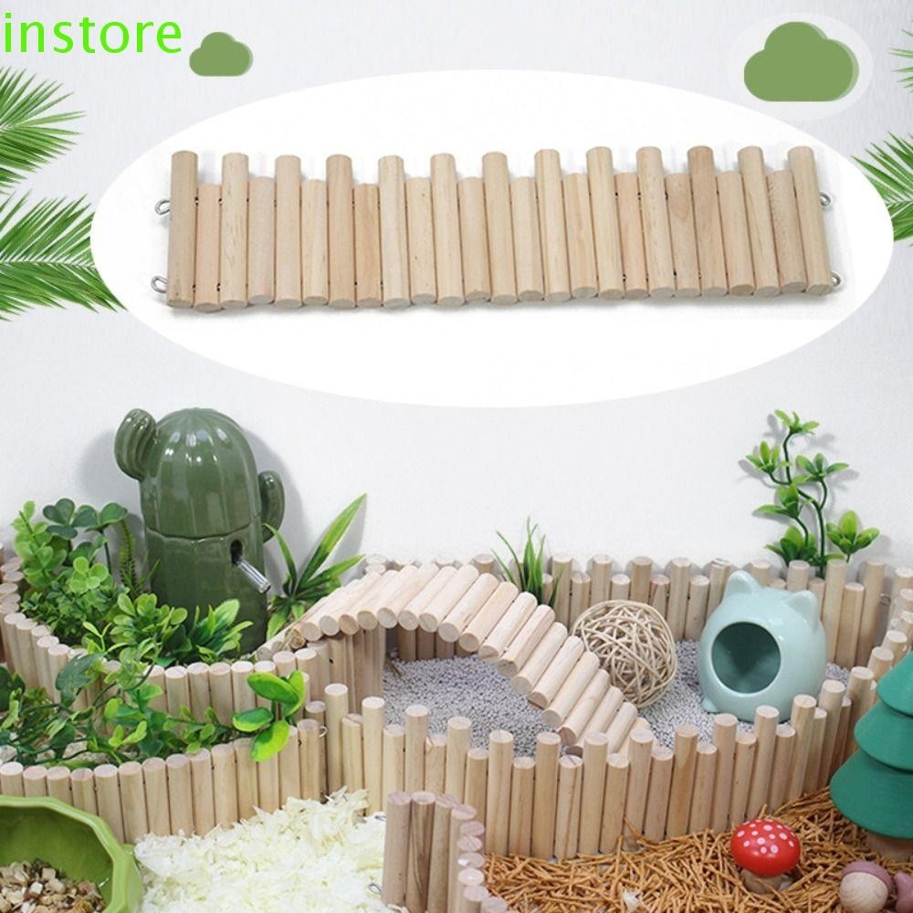 INSTORE Hamster Climbing Ladder, Wooden Bendable Hamster Suspension ...