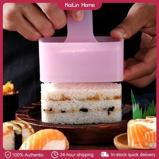 Rice Mould Musubi Molder Maker Rectangular Layer Mold Box Scoop Onigiri ...