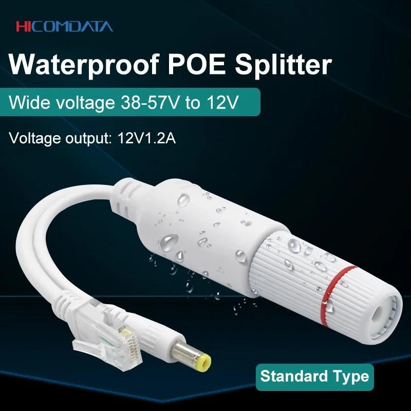 Standard Waterproof 10/100Mbps 48V To 12V Poe Splitter Injector IEEE802 ...