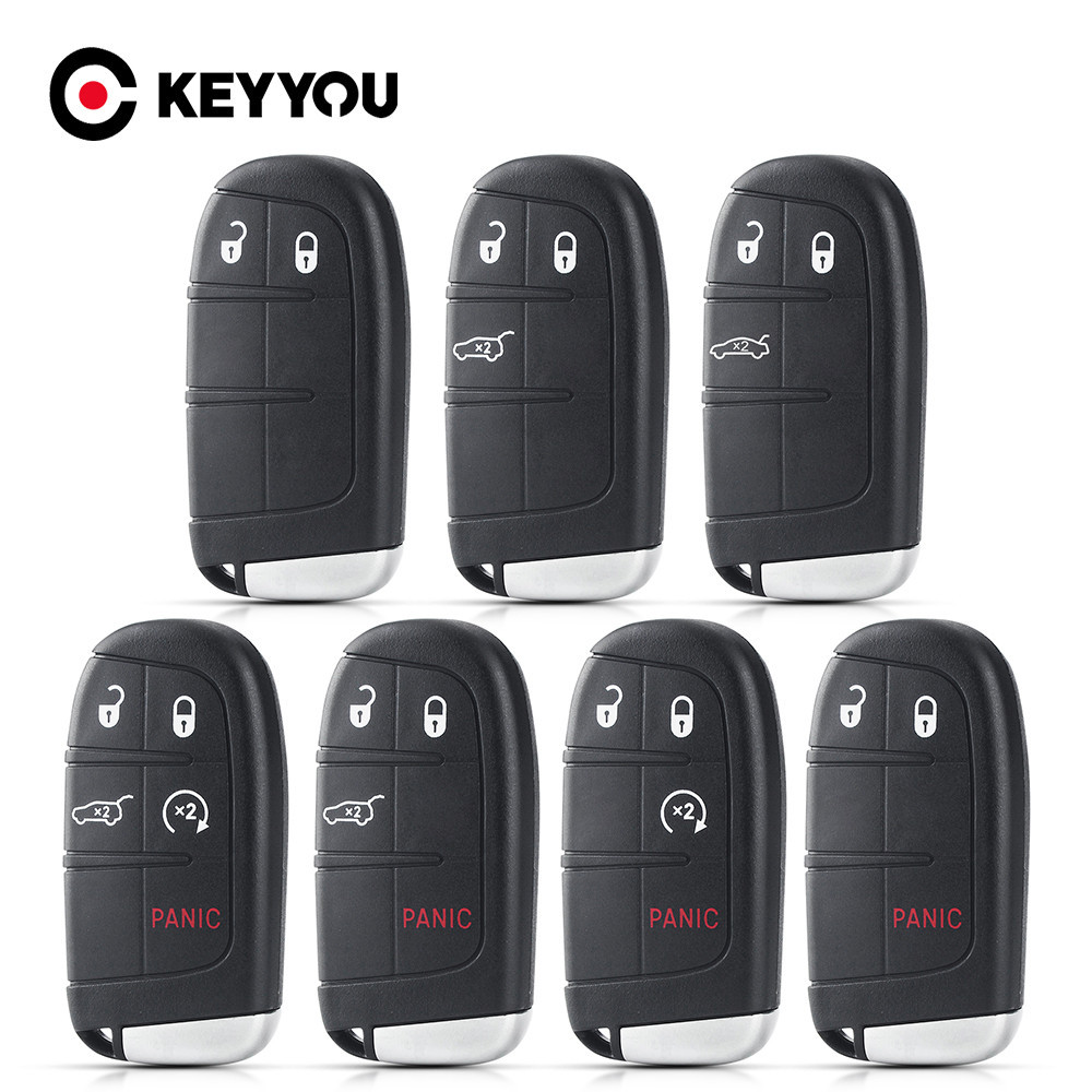 Remote Car Key Shell Case 2/3/4/5 Buttons For Jeep Grand Cherokee Dodge ...