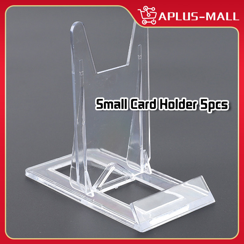 5pcs Clear Acrylic Display Stand Double Sided Menu Holder Adjustable ...