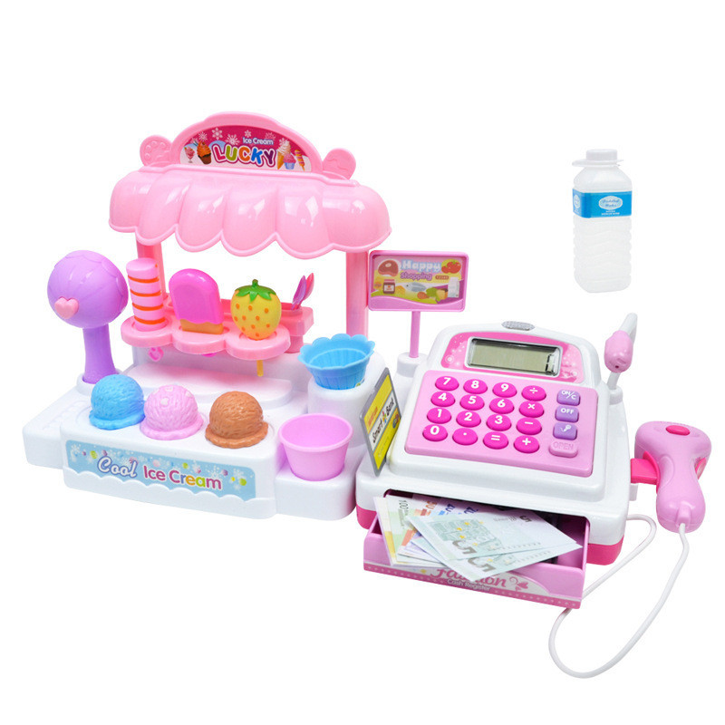 Children's Simulation Supermarket Cash Register Ice Cream Cashier ...