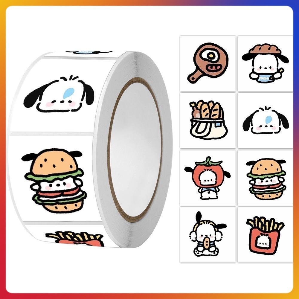 500PCS/Roll Delicacy Pochacco Sealing Stickers Label Sticker Packaging ...