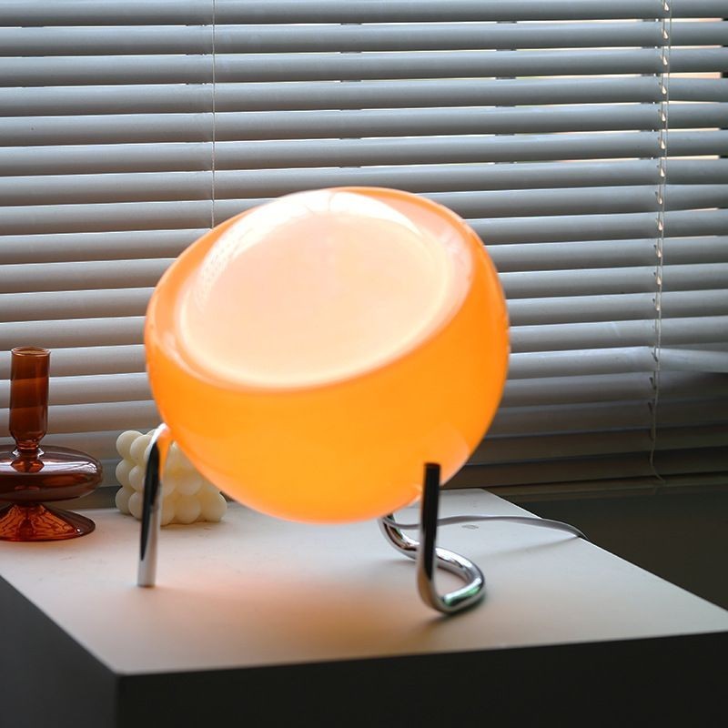 Cute Orange Lamp Planet Unique Design Modern Bauhaus Table Lamp Mid ...