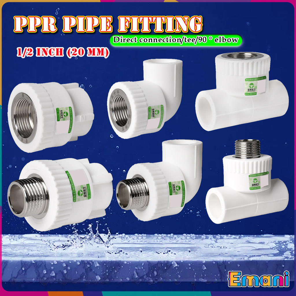 Em PPR Pipe Fitting 1/2 Inch Water Pipe Tube Hose Fitting Adapter ...