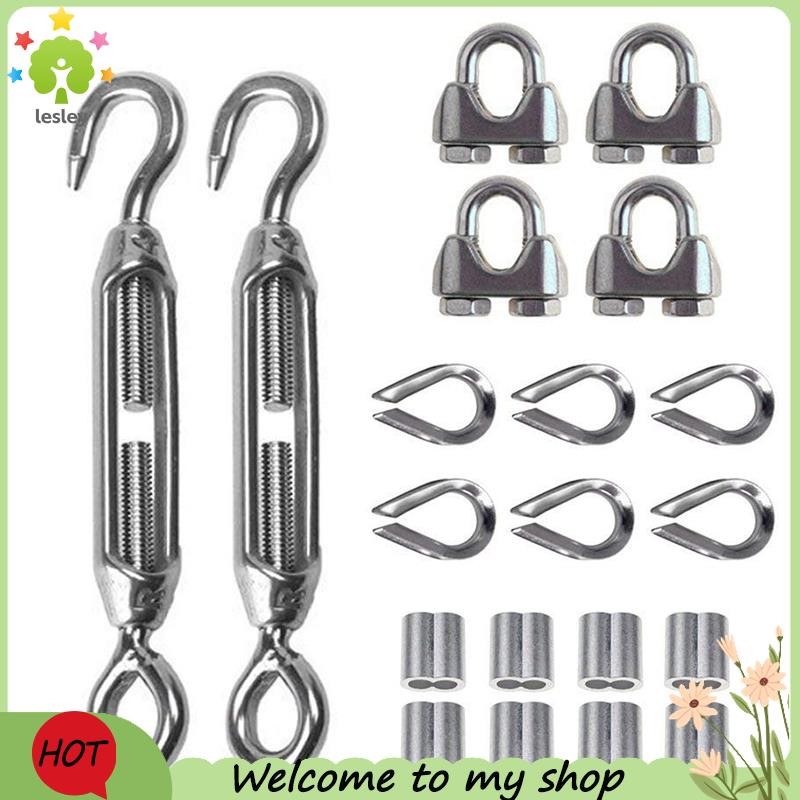 【lesley】20Pcs Heavy Duty Wire Rope Tension Kits Turnbuckle 1/8 Inch ...