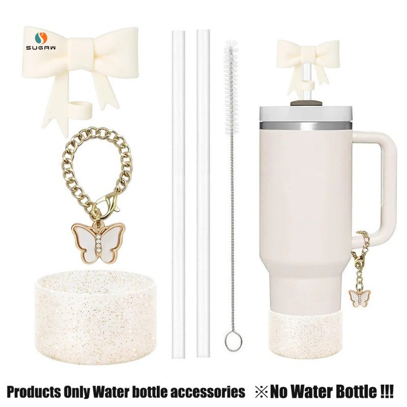 Tumbler Silicone Boot & Water Bottle Pendant & 9mm Straws & Bowknot ...