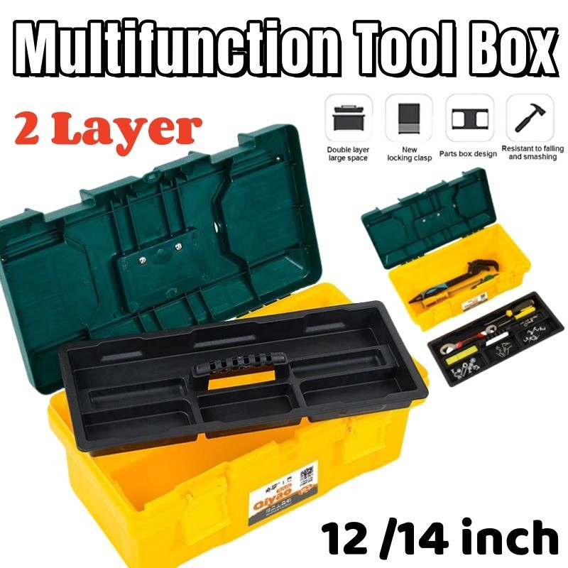 2Layer Tool Box Multifunction On-Board Heavy Duty Tool Storage Box ...