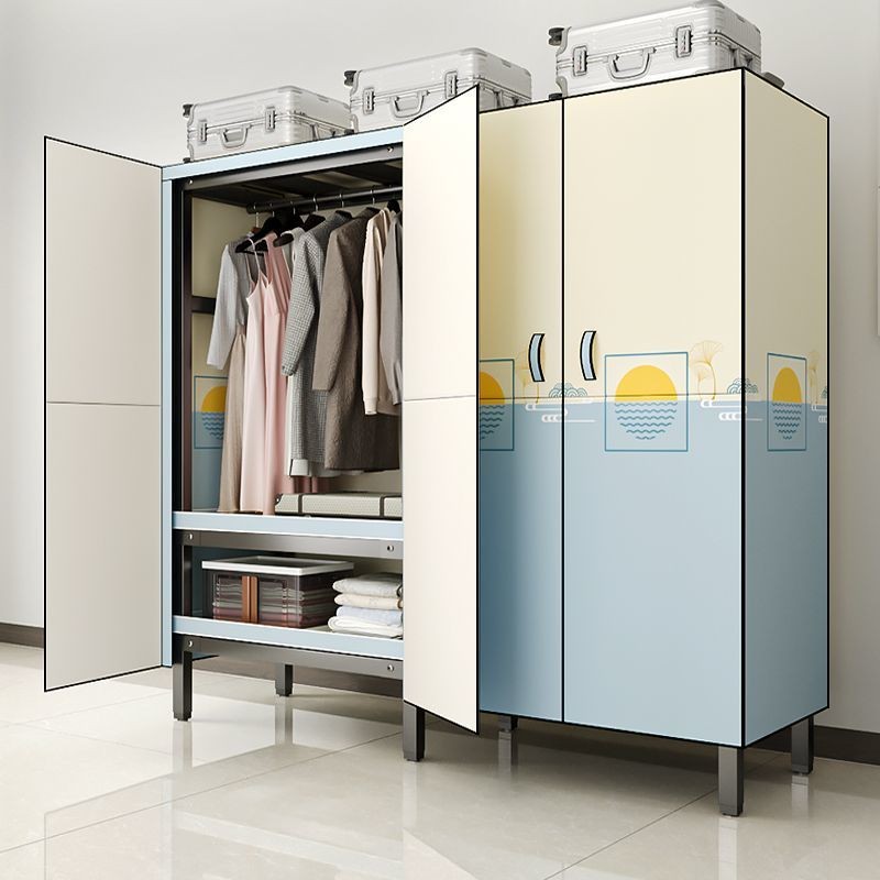 Open-Door No-Installation Storage Cabinet Integrated Simple Fabric ...