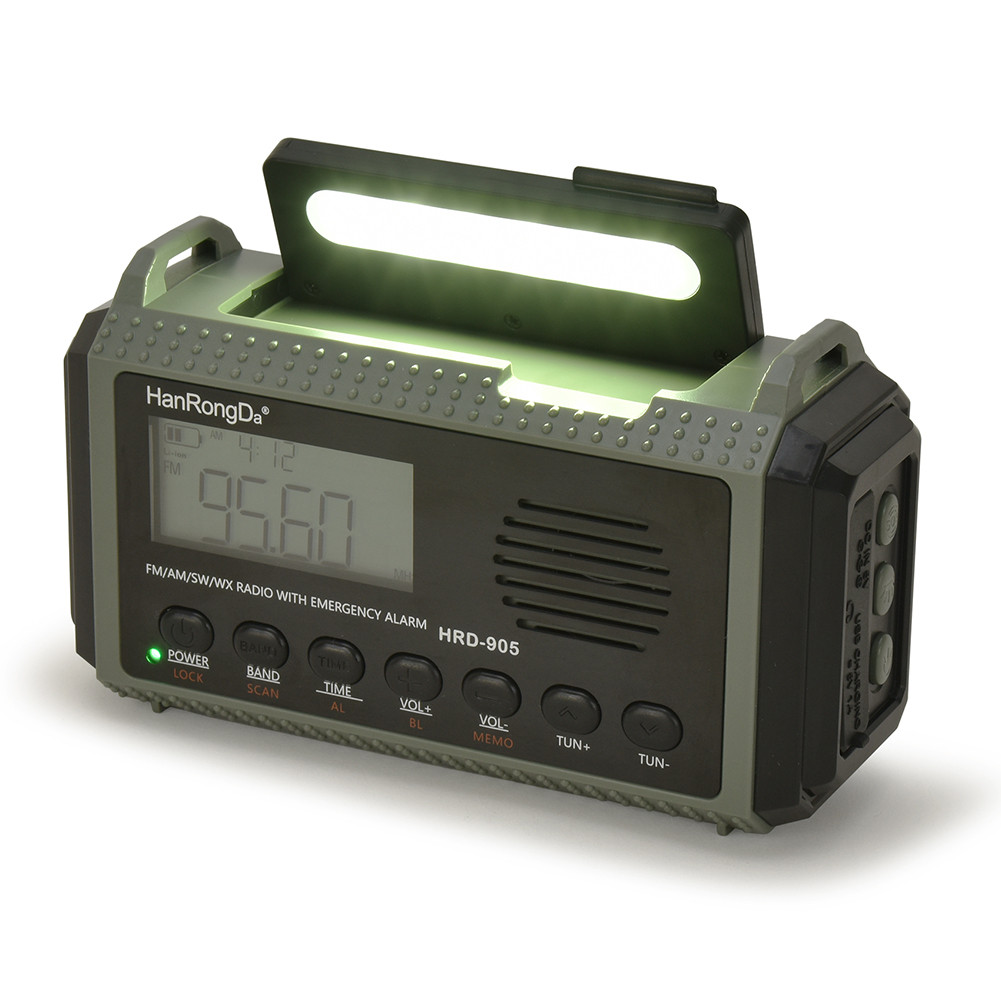 Solar Hand Crank AM FM SW NOAA Emergency Weather Radio for Outdoor ...