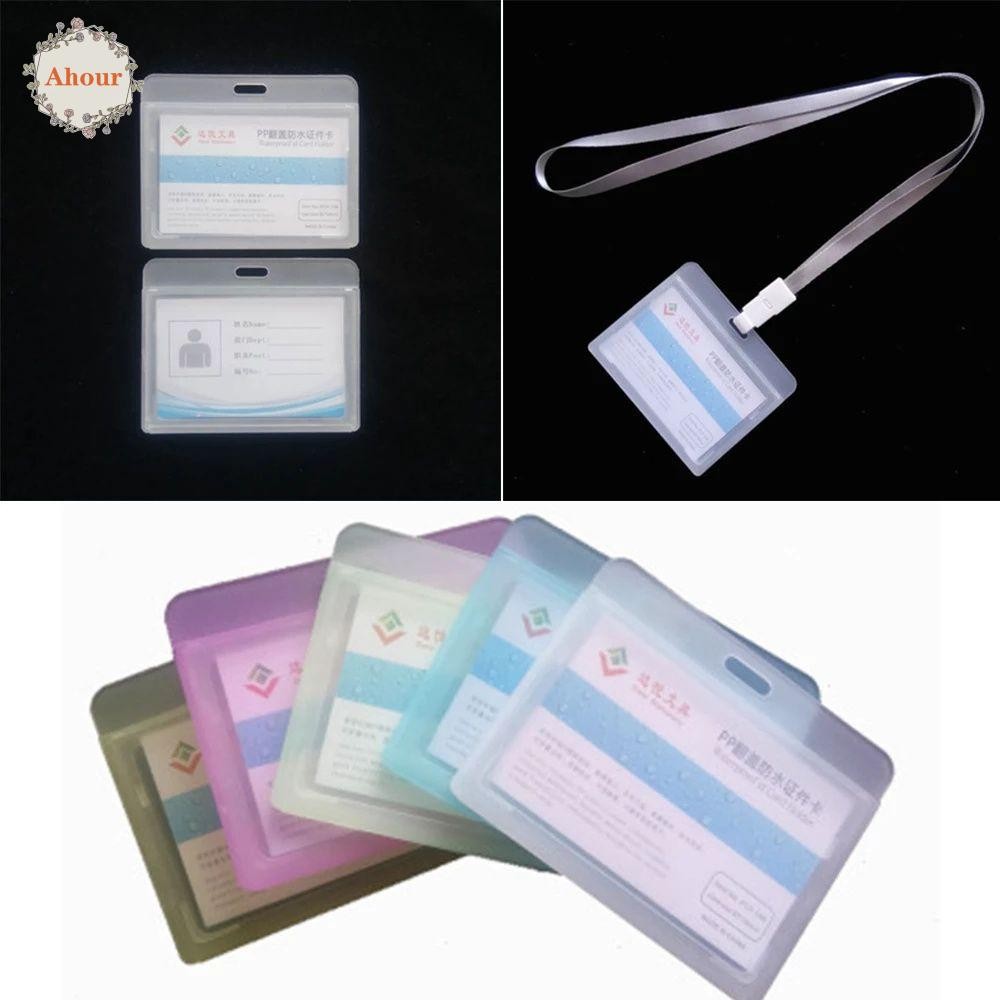 AHOUR Badge Holder Waterproof Office Retractable Key Holder Name Tag ...