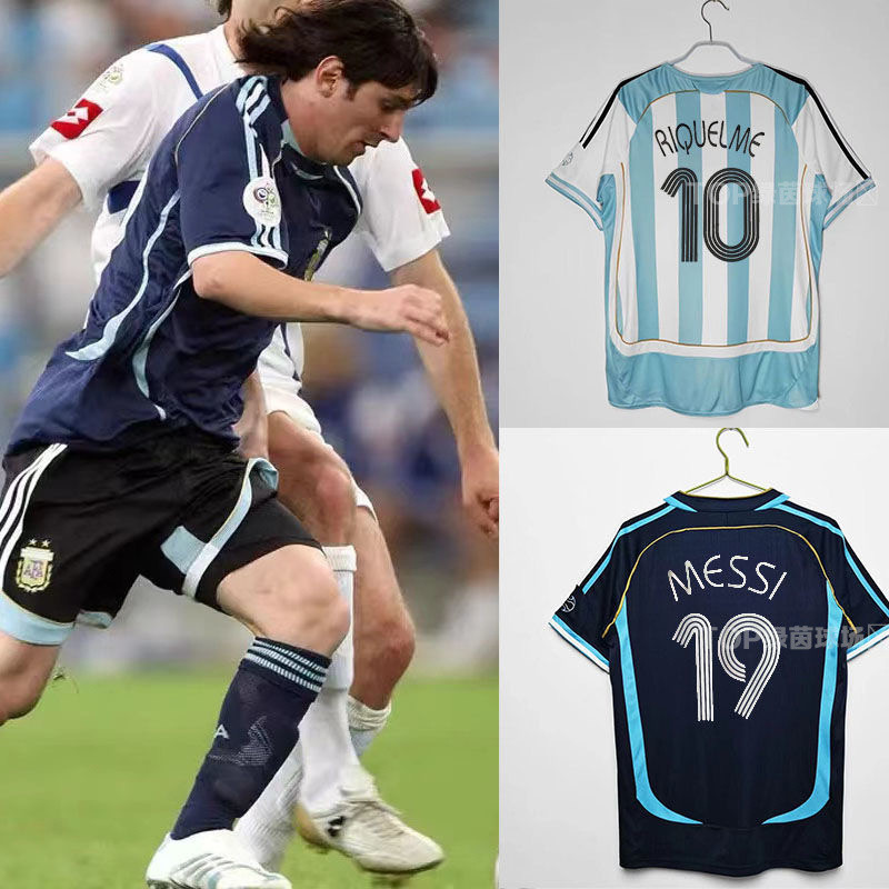 2006 Argentina World Cup Home No. 19 Macy Retro Jersey Customized Style ...