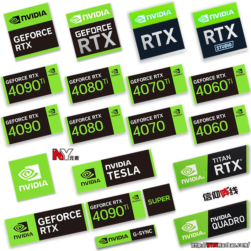 New Style Sticker Original RTX4090 4080 4070super 4060 Desktop Phone ...