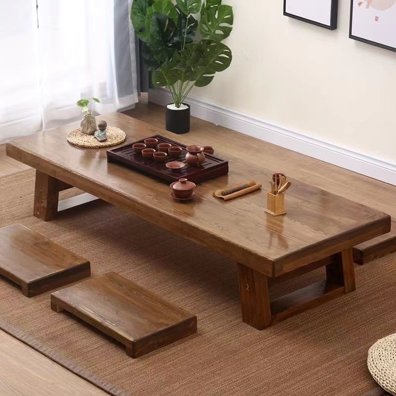 Minimalist Solid Wood Japanese Tea Table Zen Balcony Tatami Tea Table ...