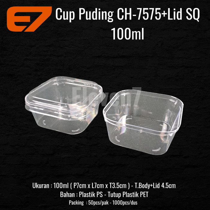 Pudding Cup CH-7575+Lid - Dessert Cup Mold - Jelly Cup - (25pcs/pack ...