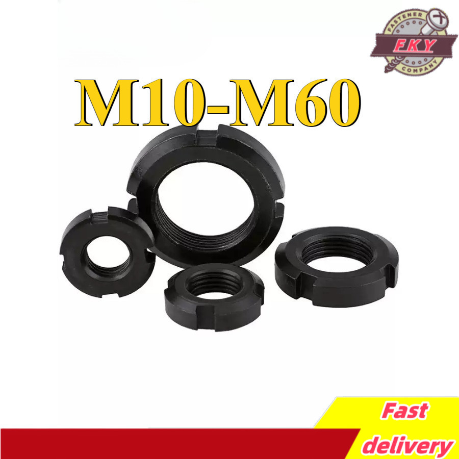 National Standard GB812 Round Nut/Slotted Locking Nut/Stop Nut M10-M60 ...