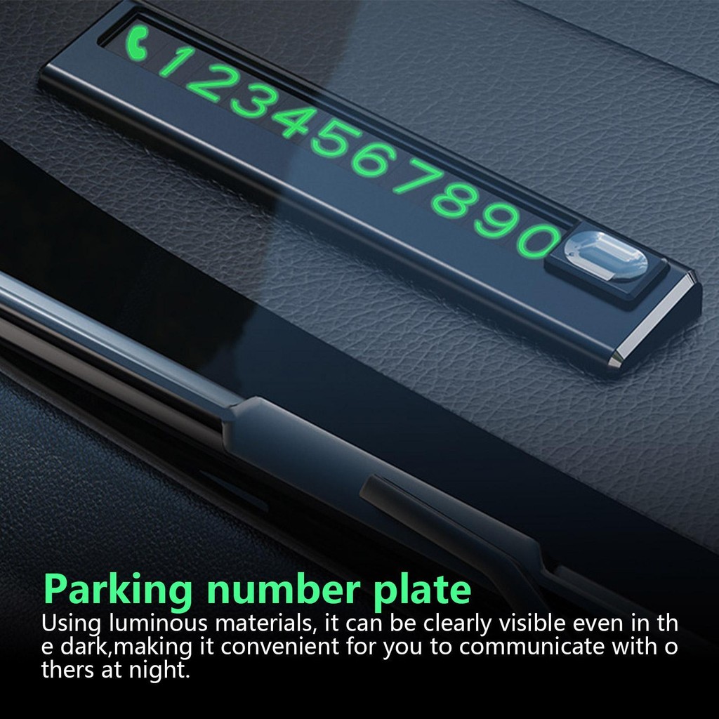 Car Parking Card Number Plate Mini Parking Phone Number Plate with ...