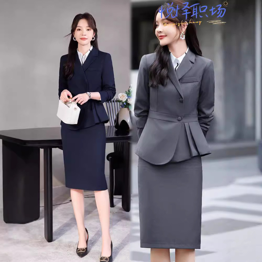 Business Suit Women's Spring and Autumn New Suit Jewelry Store Beauty ...