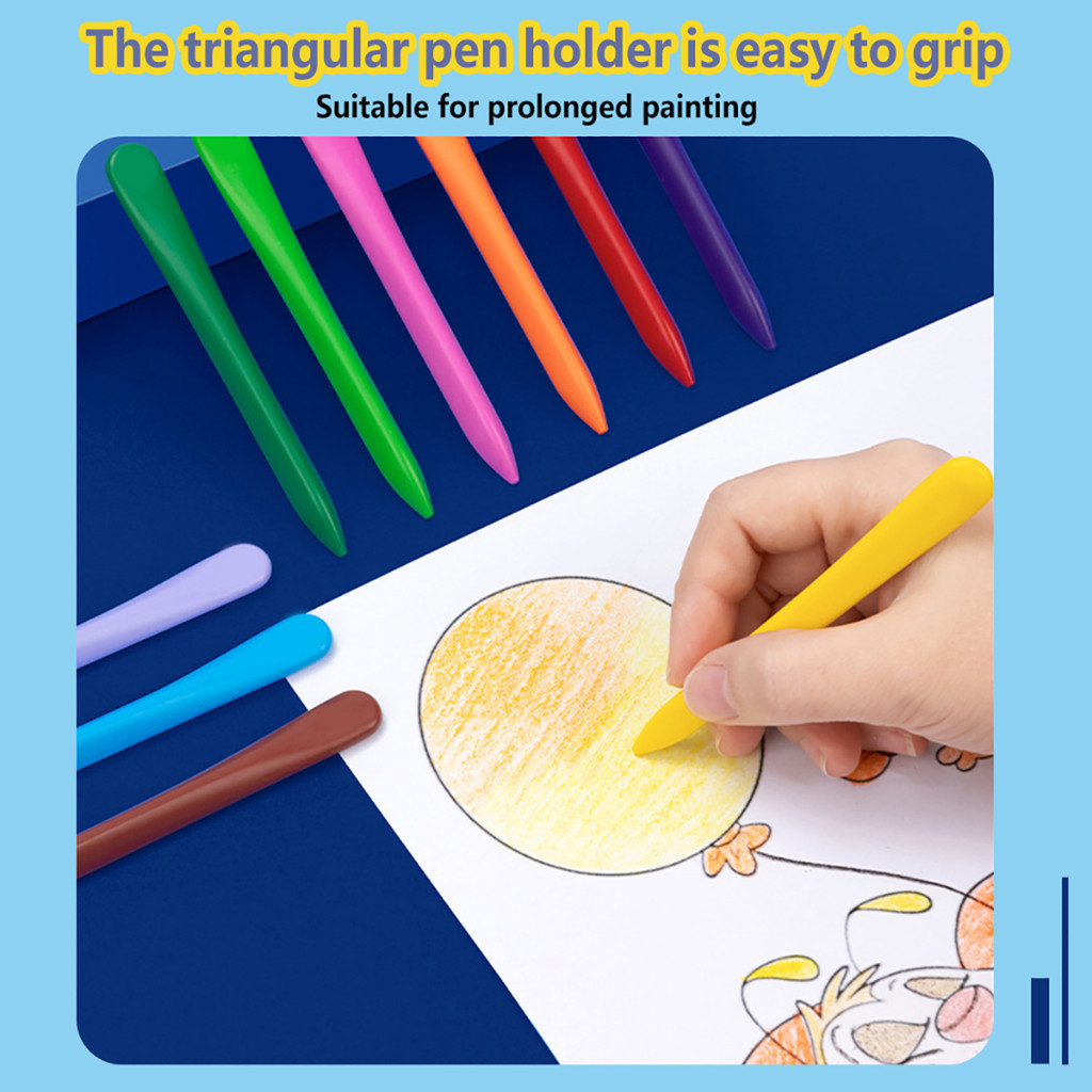 12/24/36/48 Colors Plastic Crayons Non-Toxic Not Dirty Coloring Set ...