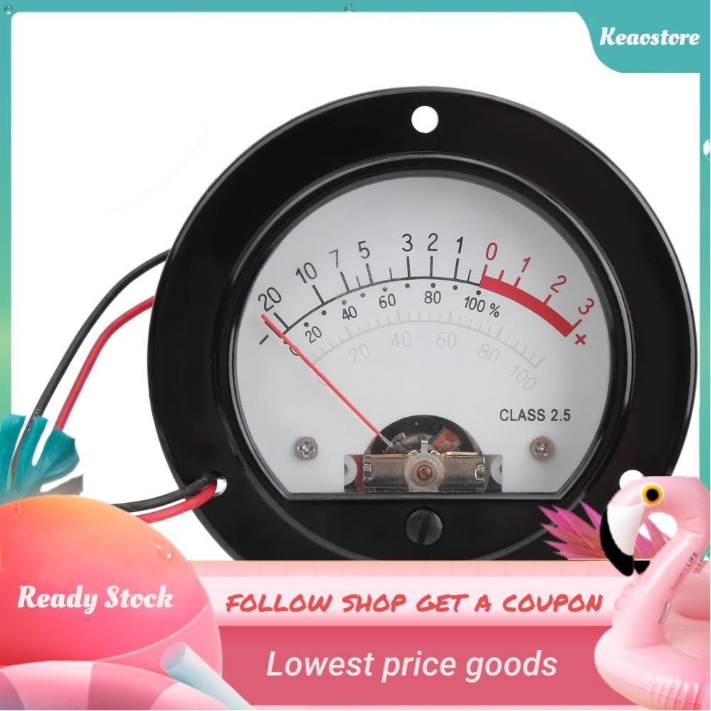 VU Meter Retro Pointer Dial Round Backlight Level Audio Testing Device ...
