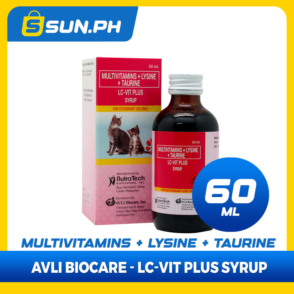 LC-VIT Plus Syrup Multivitamins + Lysine + Taurine 60ML | Shopee ...