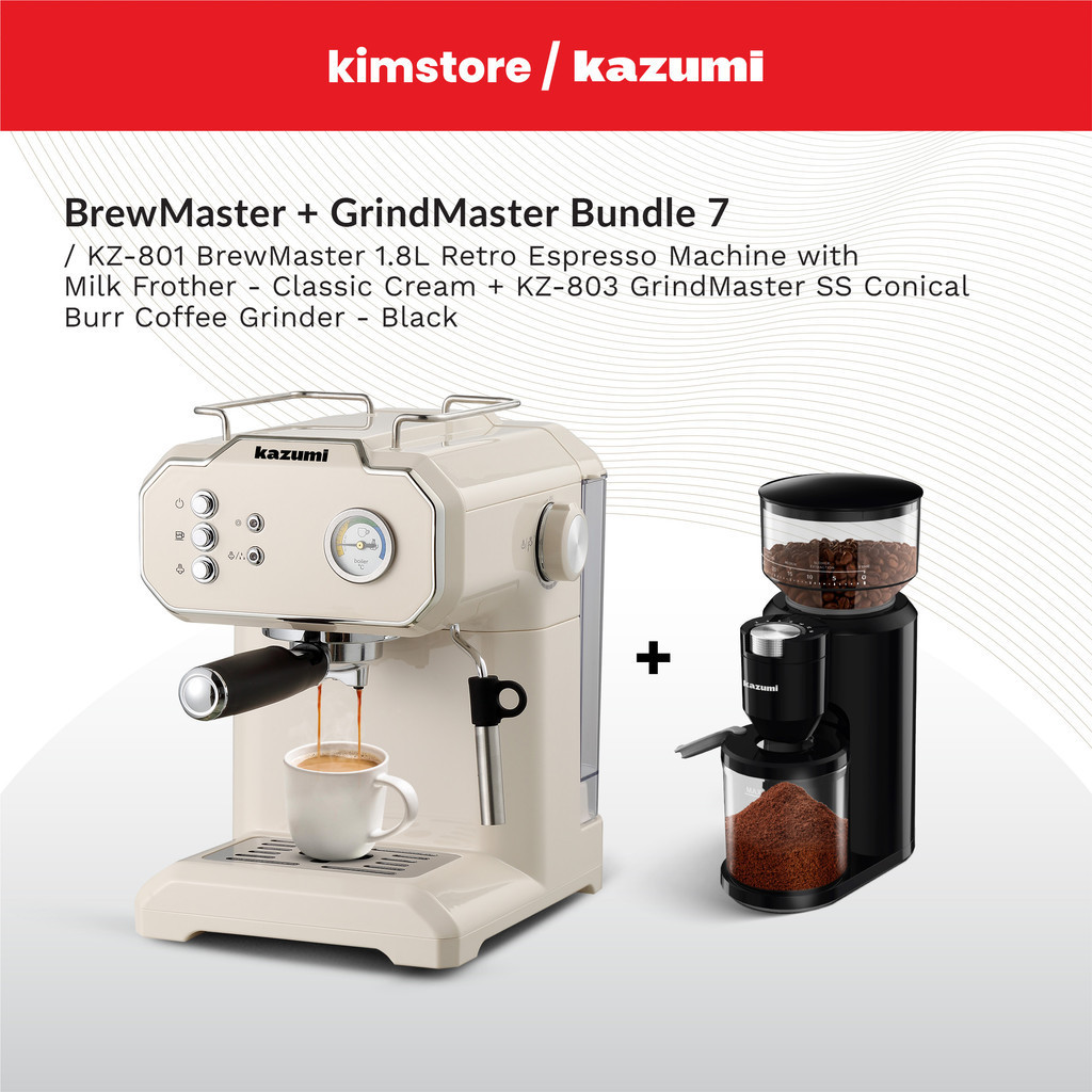Kazumi Bundle: Kazumi BrewMaster Espresso Machine w/ MilkFrother ...