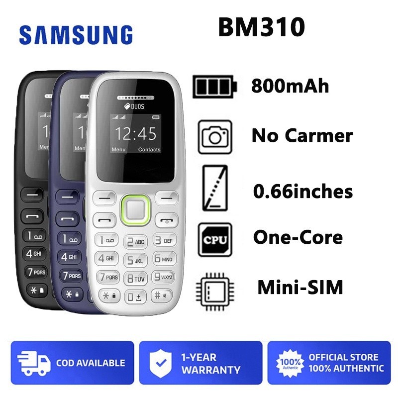 BM310 Mini keypad Mobile Phone Original With Bluetooth Dual Sim Basic ...