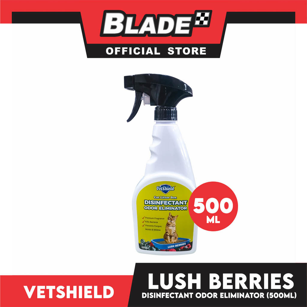 Vetshield Cat Litter Box Disinfectant Odor Eliminator Lush Berries 500ml | Shopee Philippines