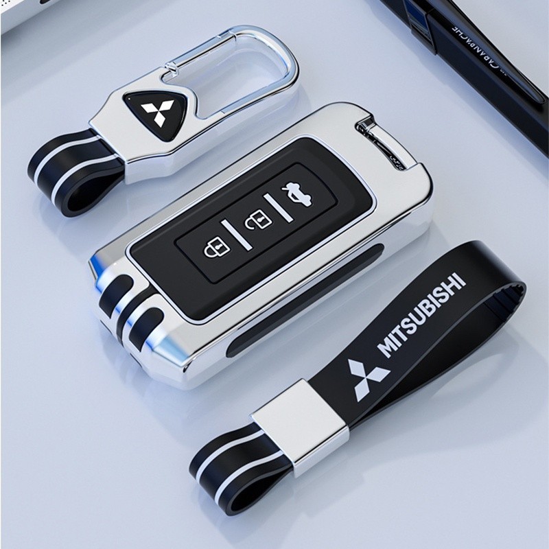FOR Mitsubishi car key cover scratch resistant metal premium leather ...