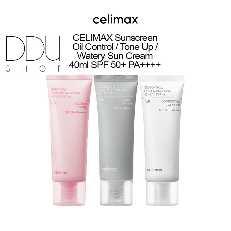 CELIMAX CELIMAX Sunscreen Oil Control / Tone Up / Watery Sun Cream 40ml SPF 50+ PA++++ | Shopee ...