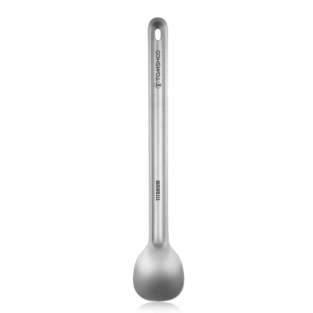 [LIXADA MALL] TOMSHOO Titanium Long Handle Spoon Outdoor Portable ...